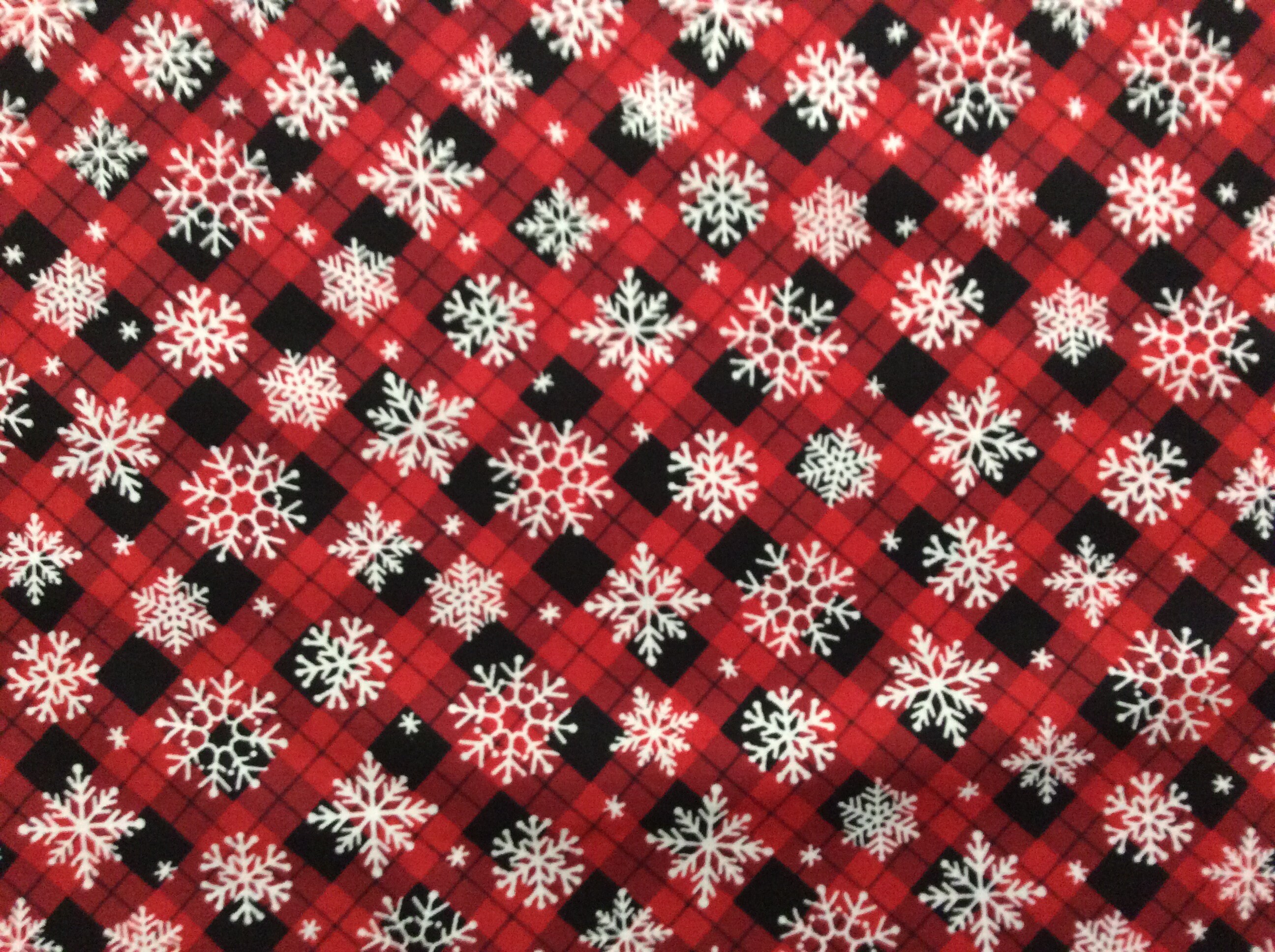 Snowflake on Plaid by Brother Sister Design Studio/quilting Sewing ...