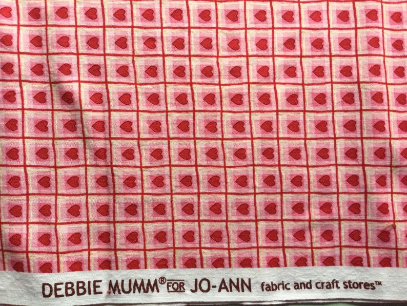 Tiny Heart Grid by Debbie Mumm for Joann/quilting Sewing Craft Fabric ...
