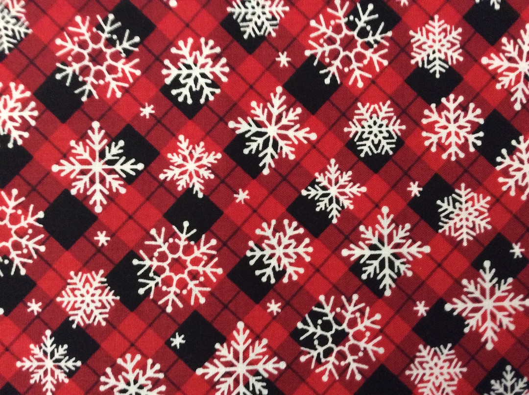 Snowflake on Plaid by Brother Sister Design Studio/quilting Sewing ...