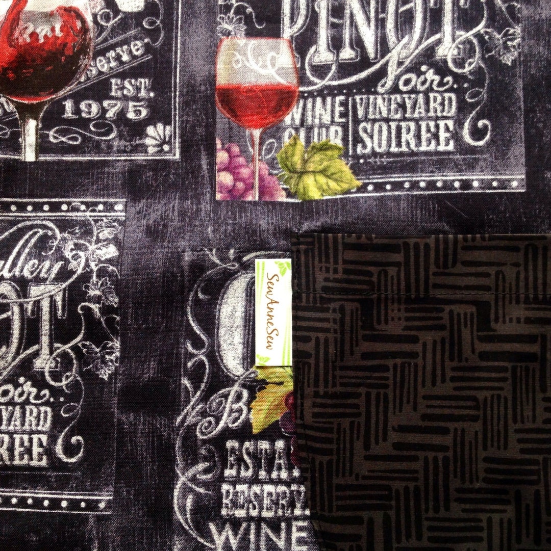 Reversible BBQ Apron/kitchen Apron/wine Lovers/wine Bottles - Etsy