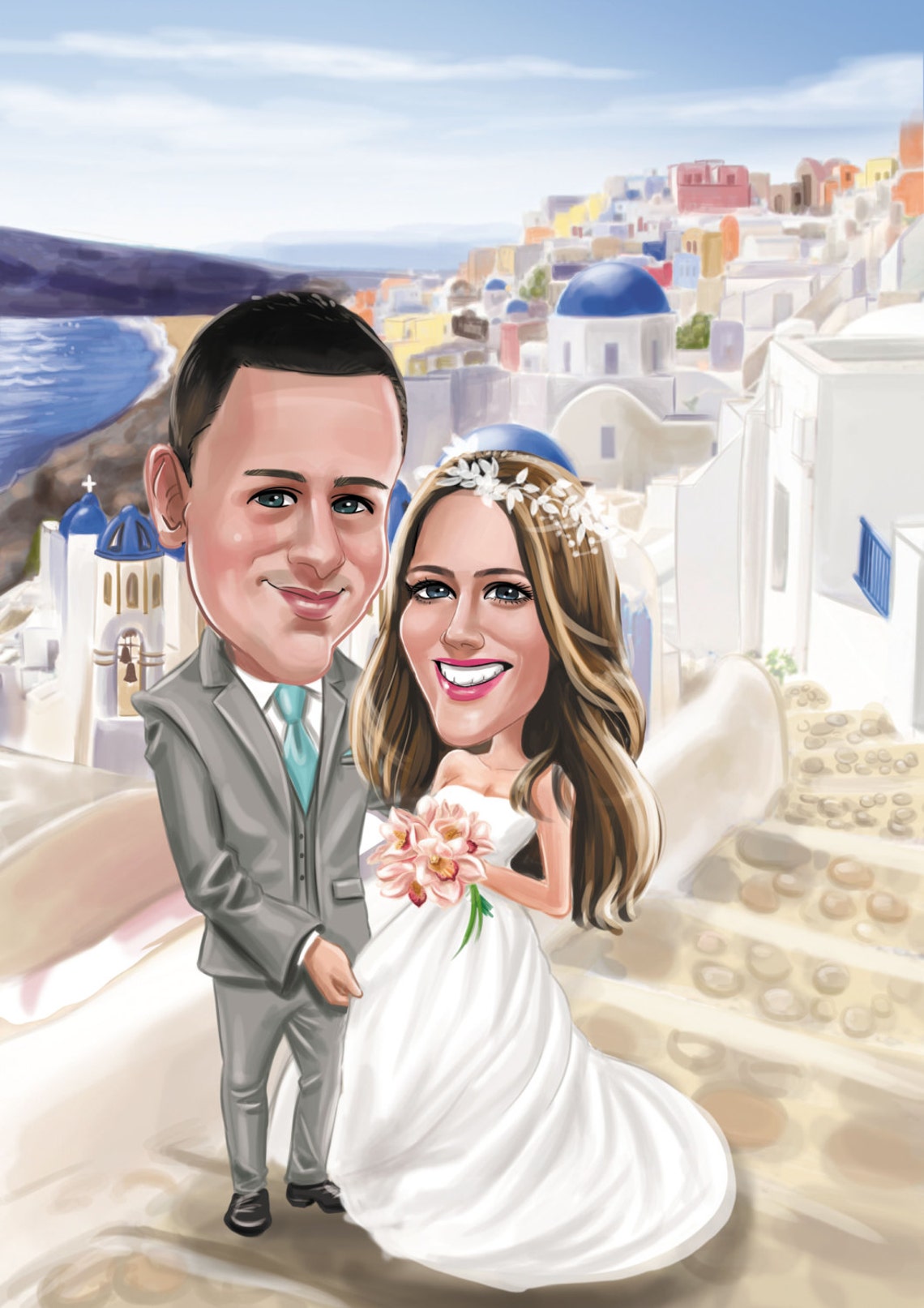Custom Wedding Caricatures /for Invitation/save the | Etsy