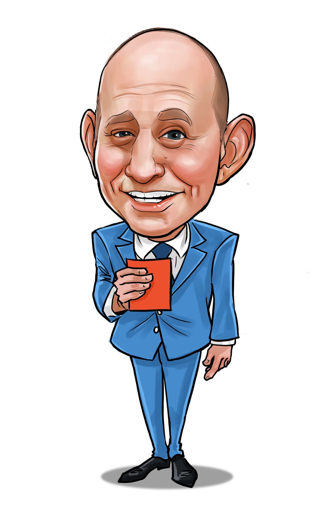 Single Custom Caricatures Illustration From Photos/ Cartoon Portrait ...