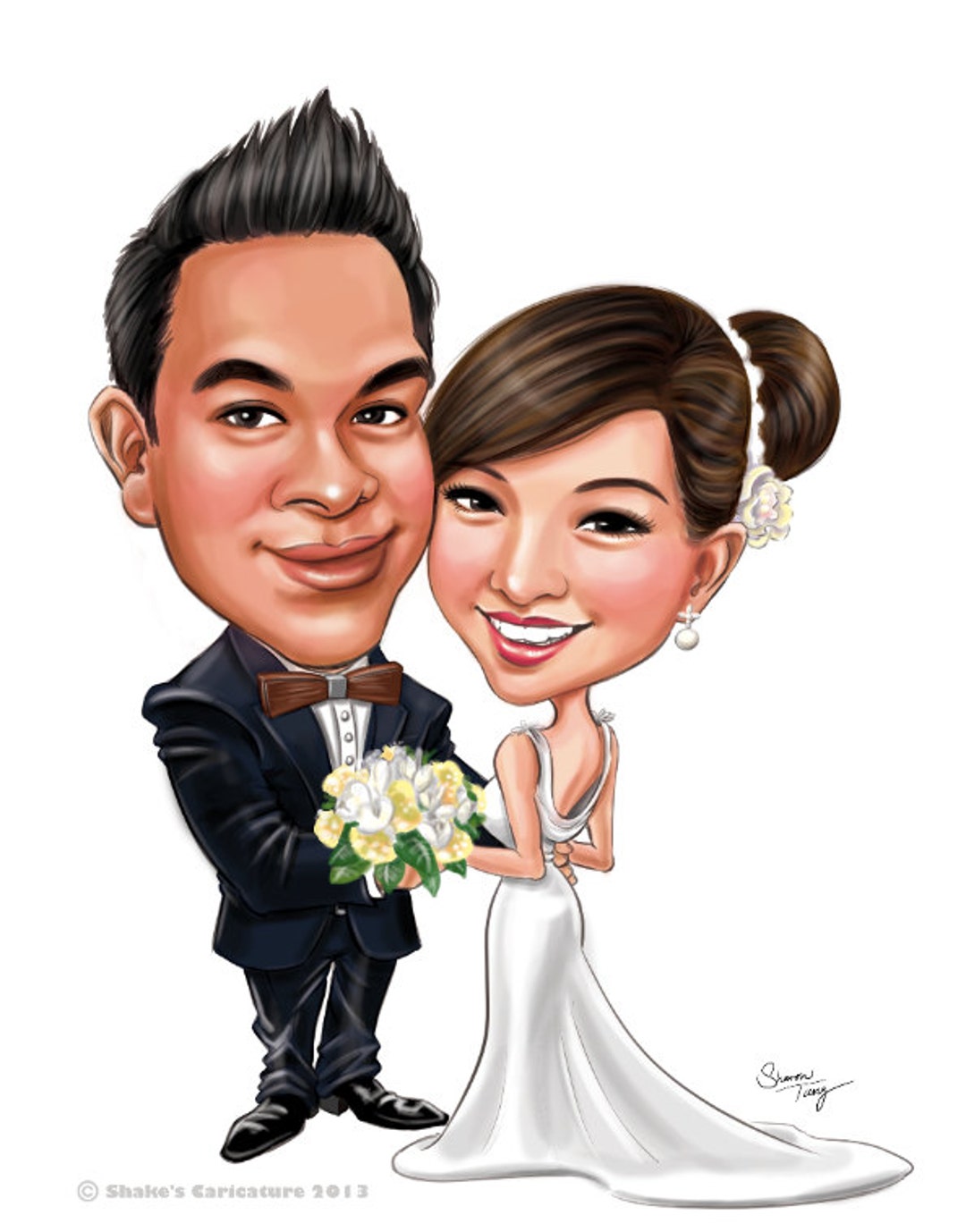 Custom Wedding Caricatures /for Invitation/save the Date/couple ...