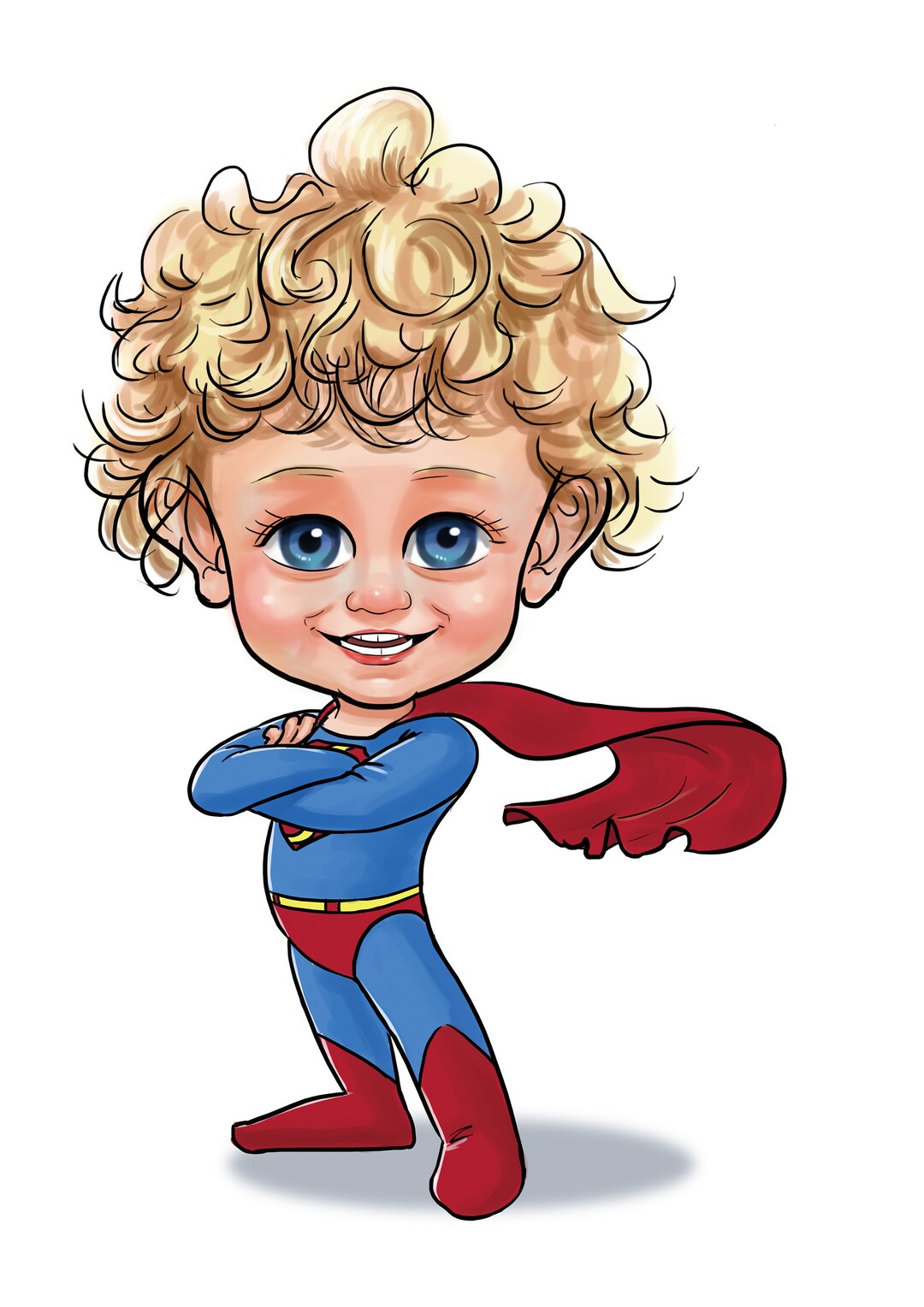 Single Custom Caricatures Illustration From Photos/ Cartoon Portrait ...