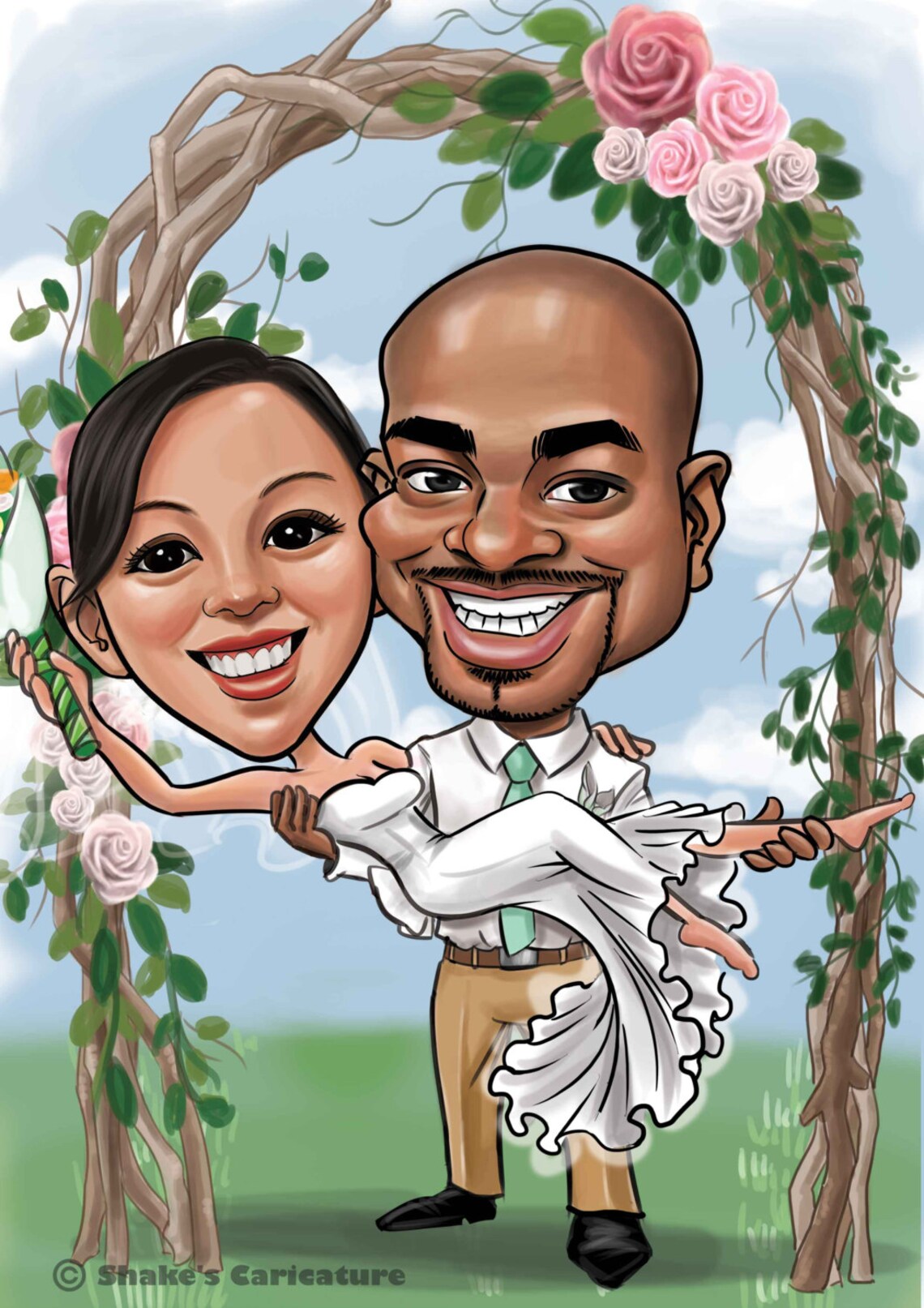 Custom Wedding Caricatures /for Invitation/save the Date/couple ...