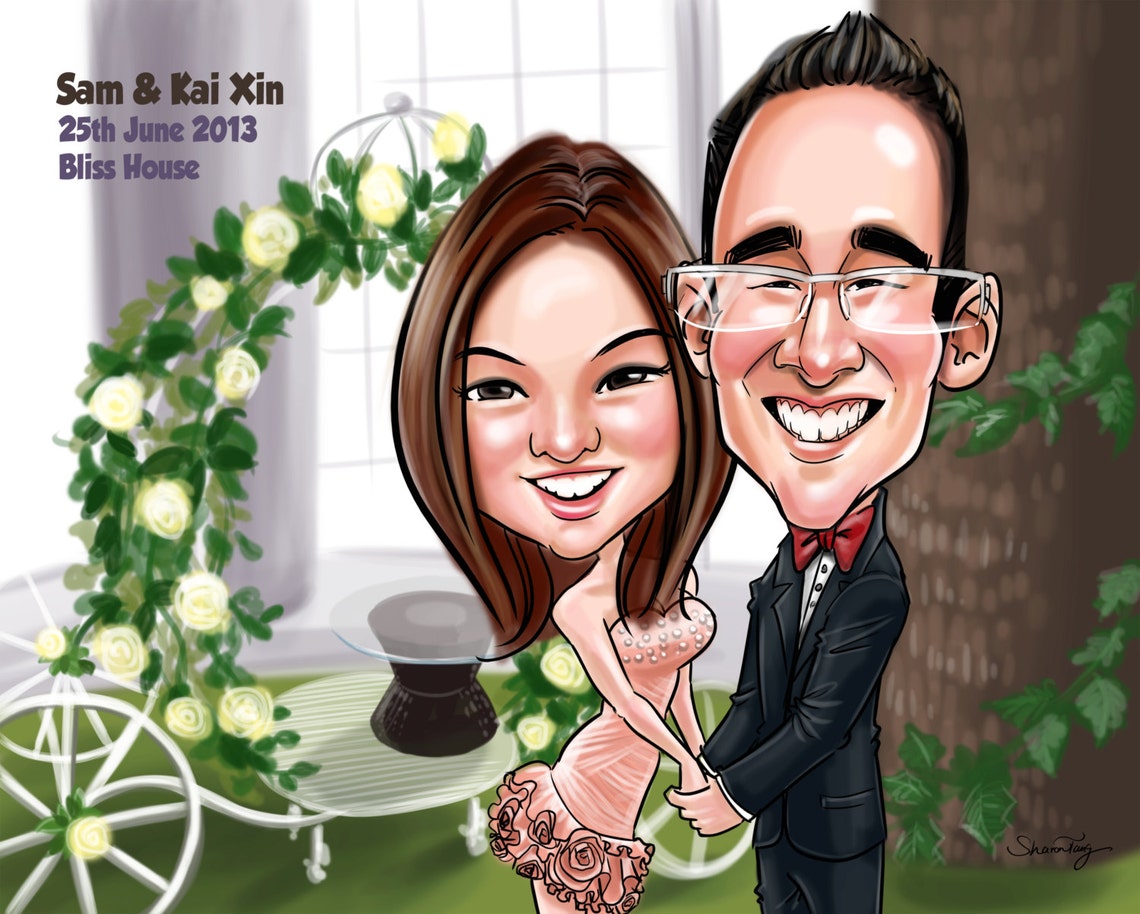 Custom Wedding Caricatures /for Invitation/save the - Etsy