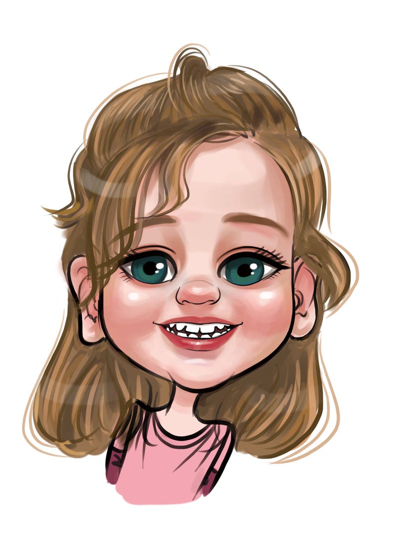Custom Caricatures From Photos Cartoon Portrait | Etsy