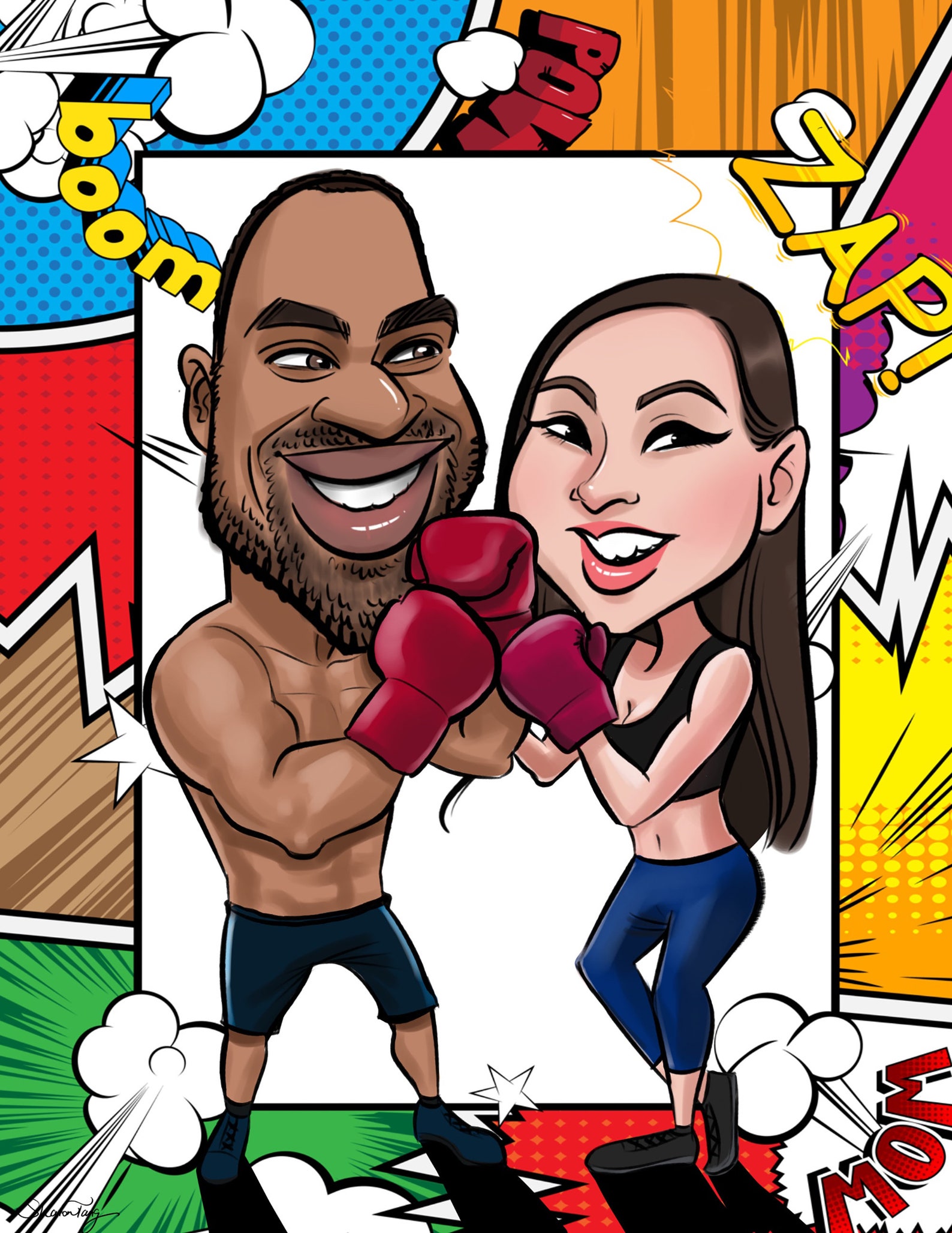 Custom Personalized Wedding Cartoon Portrait Caricatures, Custom ...