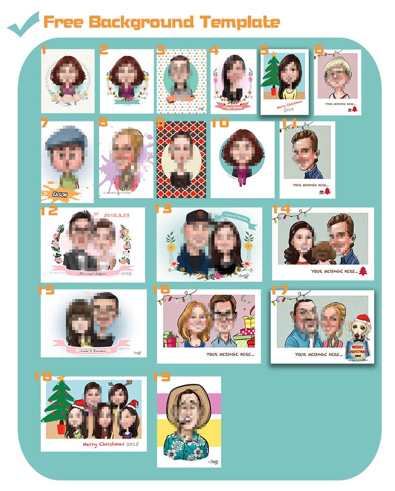 Digital Custom Family Portrait Illustration/ Cartoon Family - Etsy