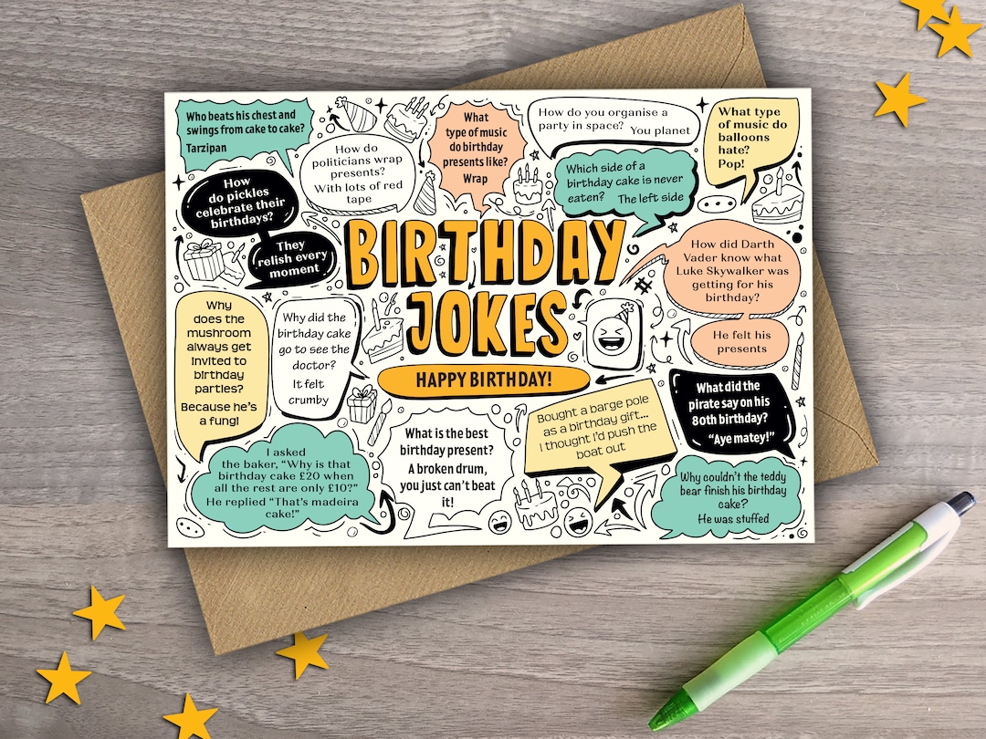BIRTHDAY JOKES Happy Birthday Card - Funny / Humour / for Him or Her ...