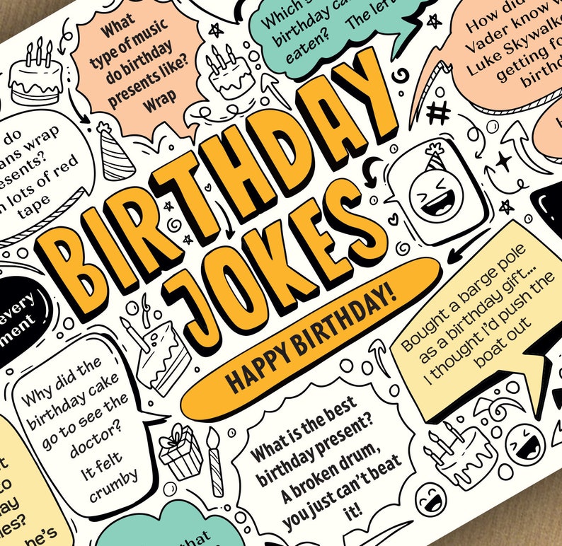 BIRTHDAY JOKES Happy Birthday Card - Funny / Humour / for Him or Her ...