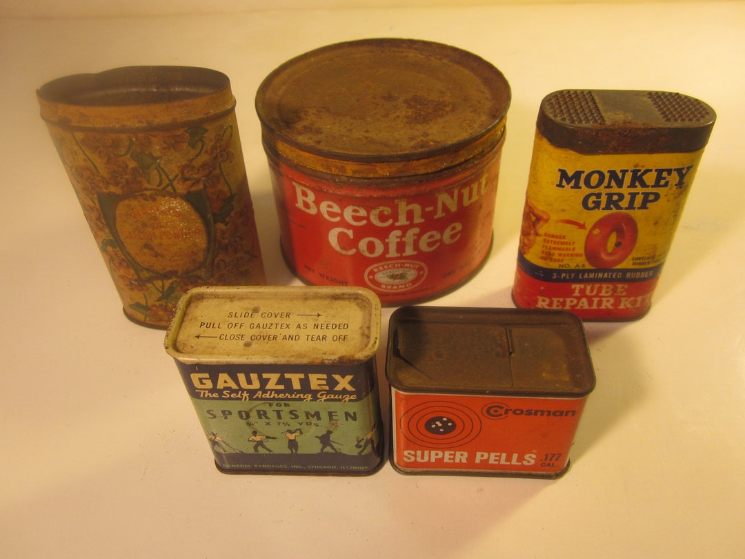 Vintage Assortment of Collectible Mid-century Product Tins-one Price ...