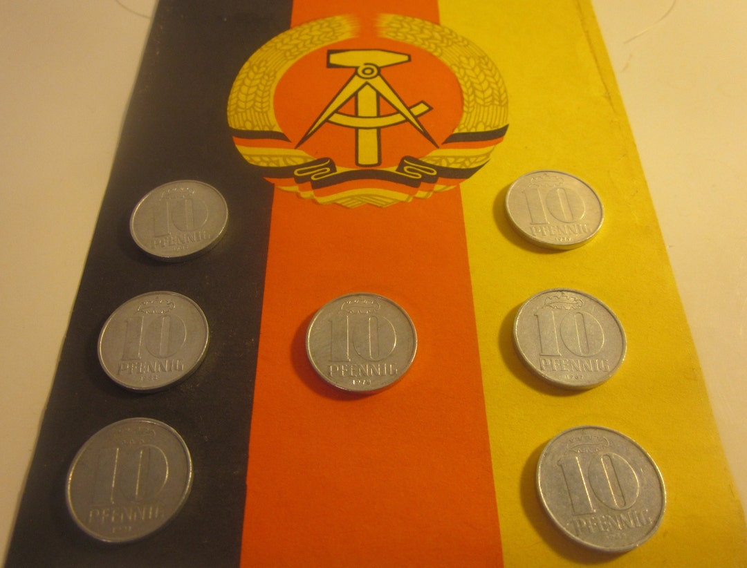Vintage East German Ten Pfennig Coins Minted in Cold War Division - Etsy