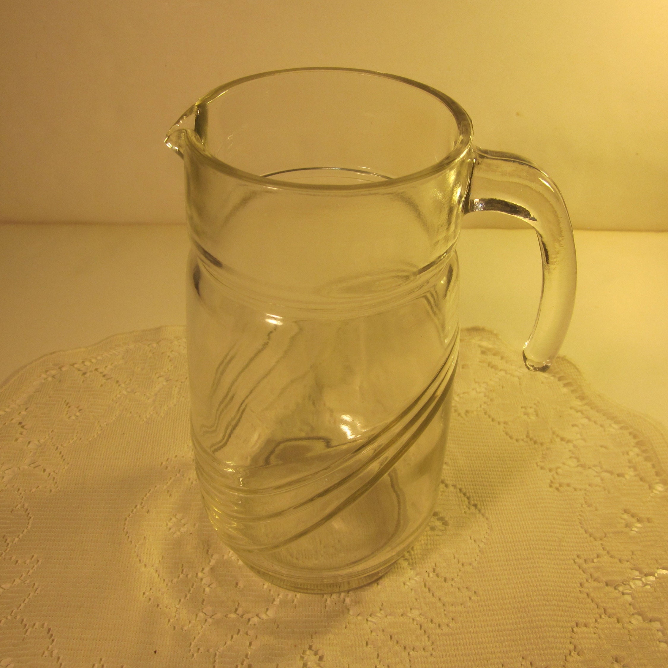 Vintage Lipton Iced Tea Brand Glass Serving Pitcher - Etsy