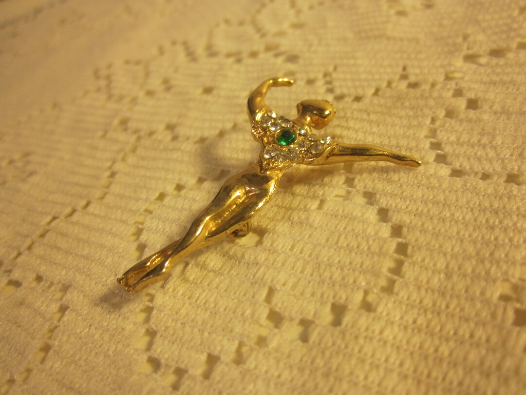 Vintage Ballerina Brooch Pin - Etsy