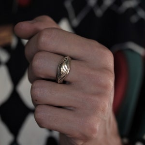 Pyramid Ring: Handmade Bronze or Sterling Silver, Sculptural Design - Etsy