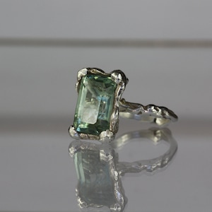 Calypso Green Crystal Ring Made in Sterling Silver -made to Order - Etsy