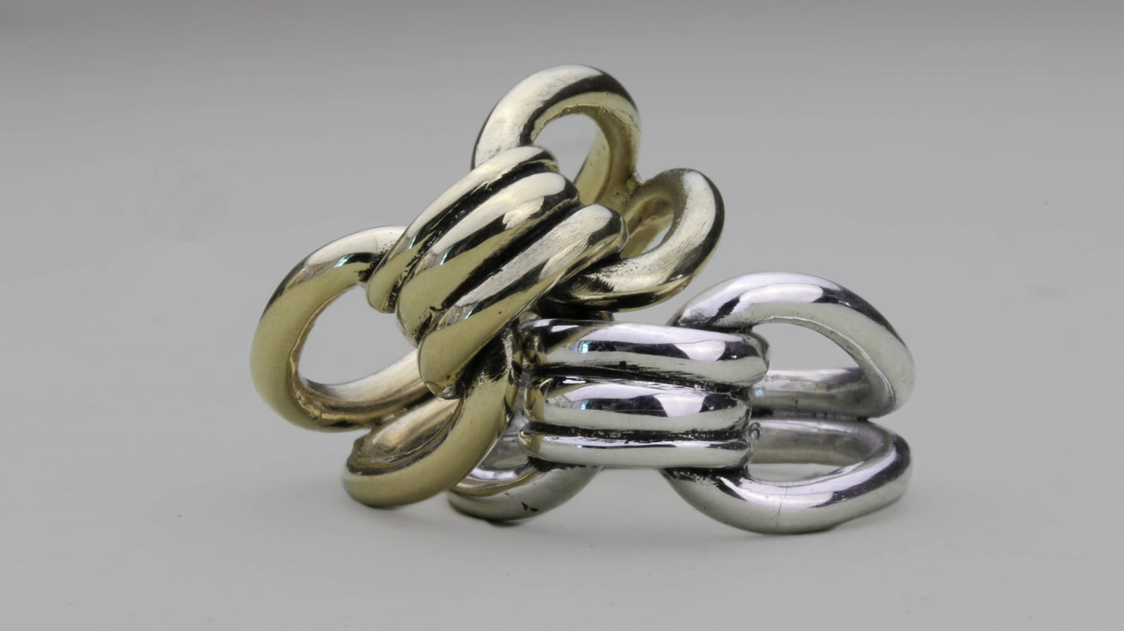 Sterling Silver Bond Ring - Chain Link Design - Etsy