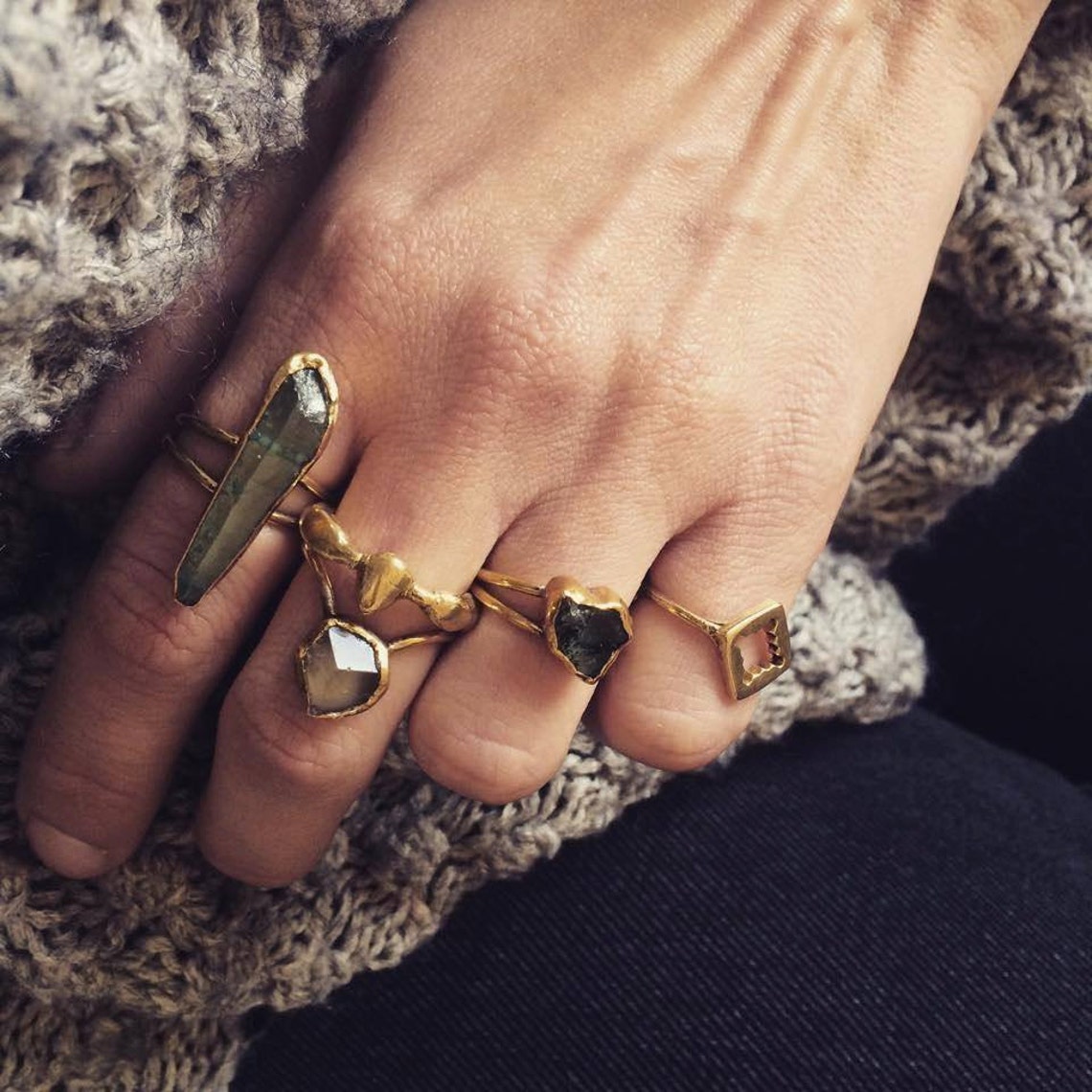 Handcarved Retro Vintage Style Ring Made in Solid Yellow | Etsy