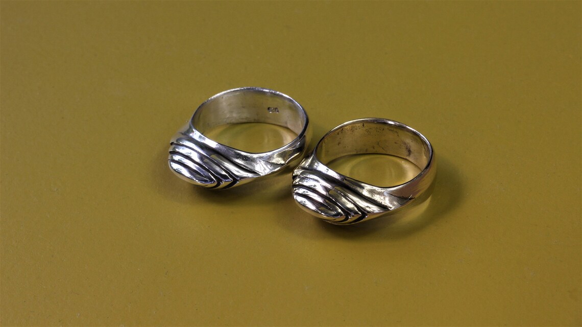 The Pyramid ring made in solid bronze or Sterling Silver | Etsy