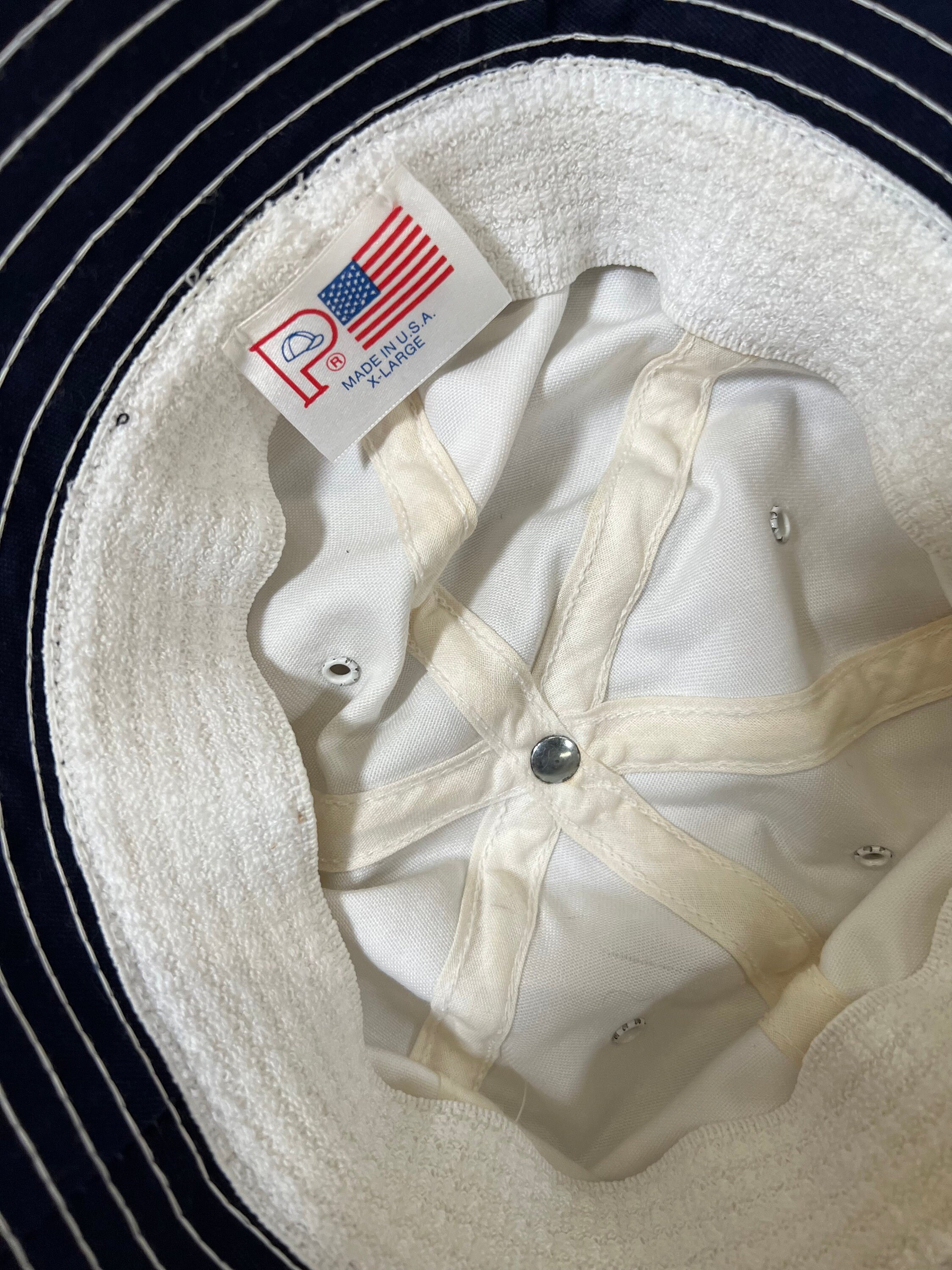 Vintage White Beach Bucket Hat Summer Outdoors Cotton Brad Pitt White ...