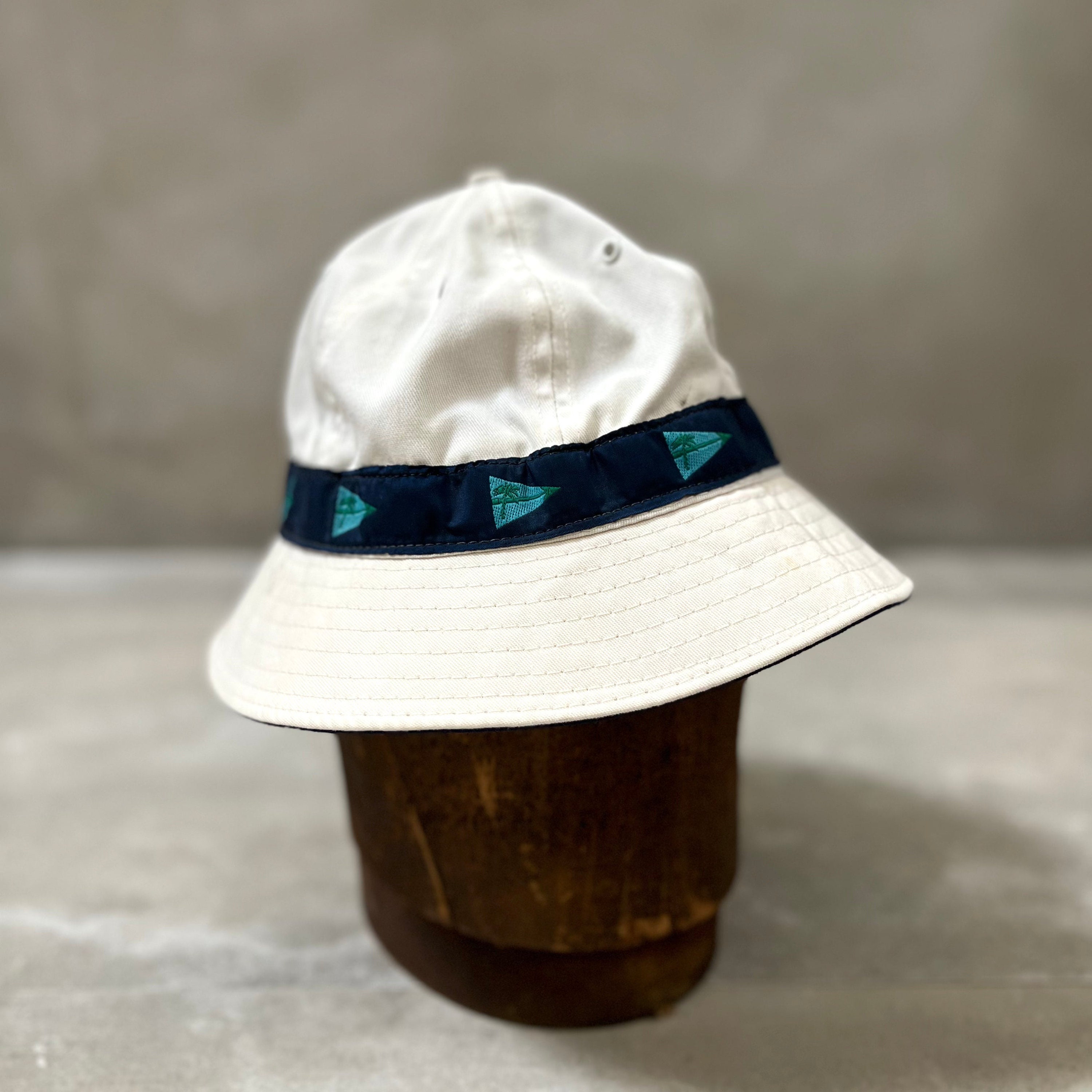 Vintage White Beach Bucket Hat Summer Outdoors Cotton Brad Pitt White ...