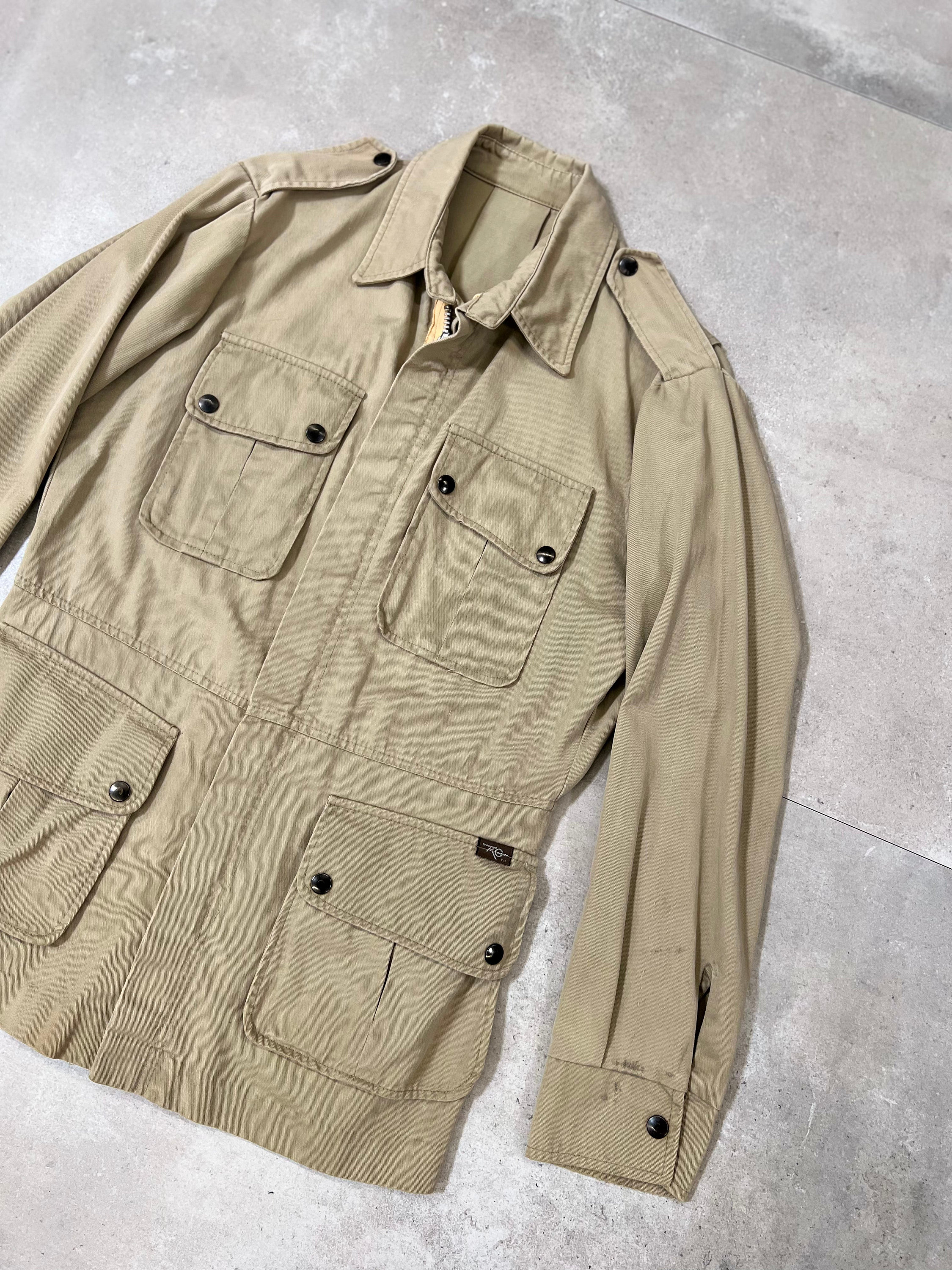 Vintage Ww2 Style 1970's Jump Jacket 4 Pocket Jacket Snaps - Etsy