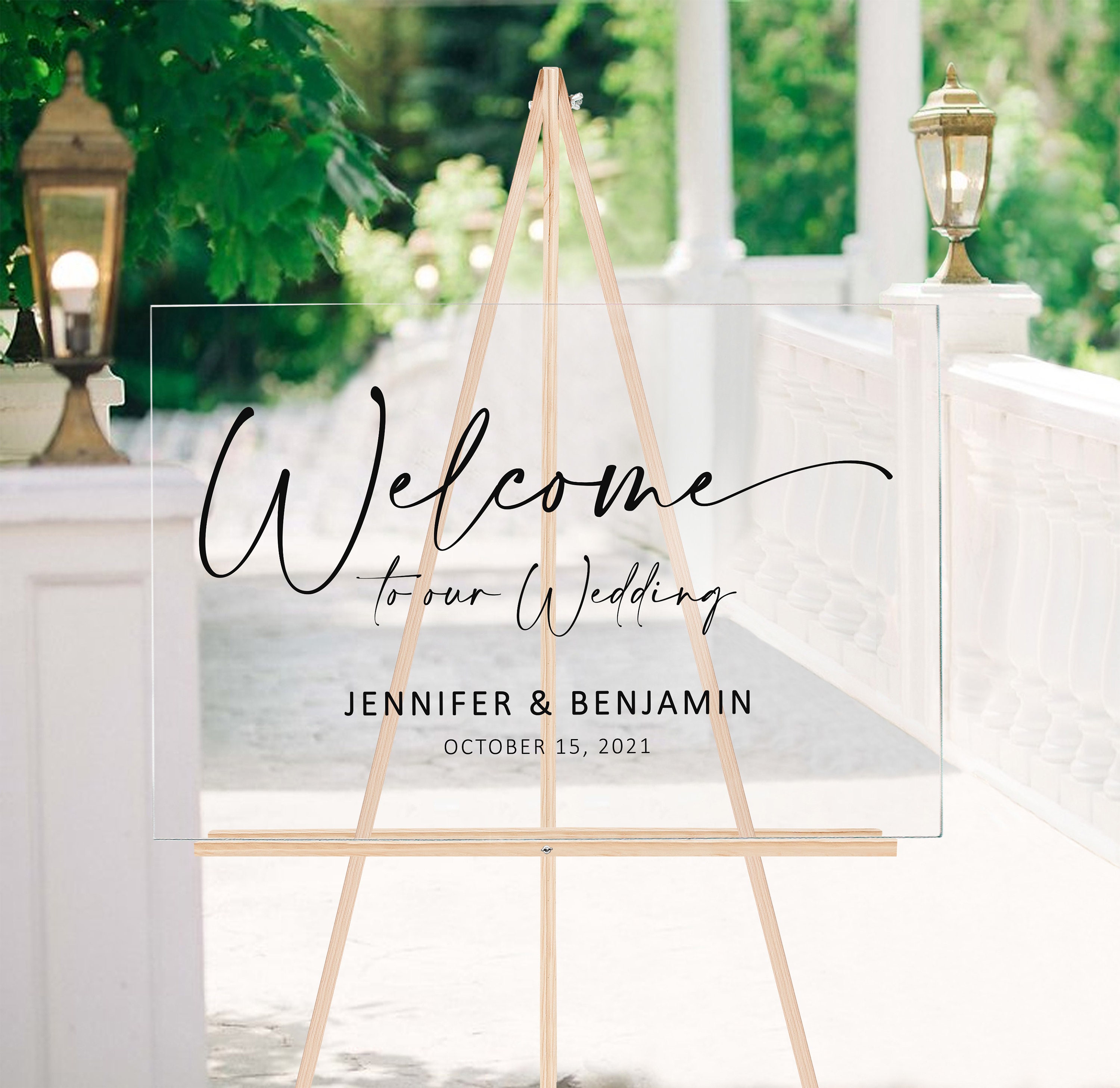 Acrylic Wedding Welcome Sign Custom Welcome Wedding Sign | Etsy