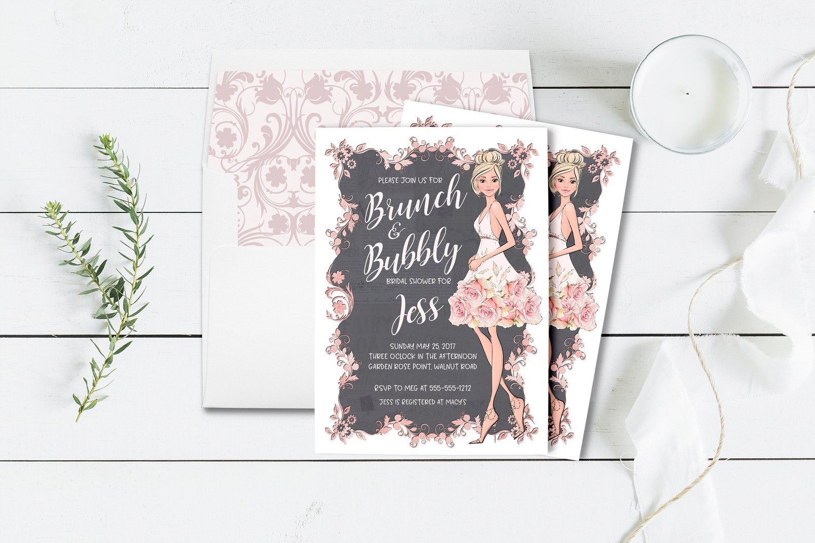 Bridal Shower Invitation Custom Bridal Shower Invite Bride | Etsy