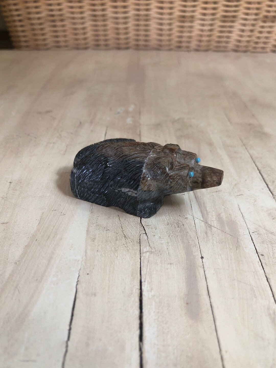 Zuni Brown Badger Fetish Badger Totem Tribal Carving Badger Lover Gift ...
