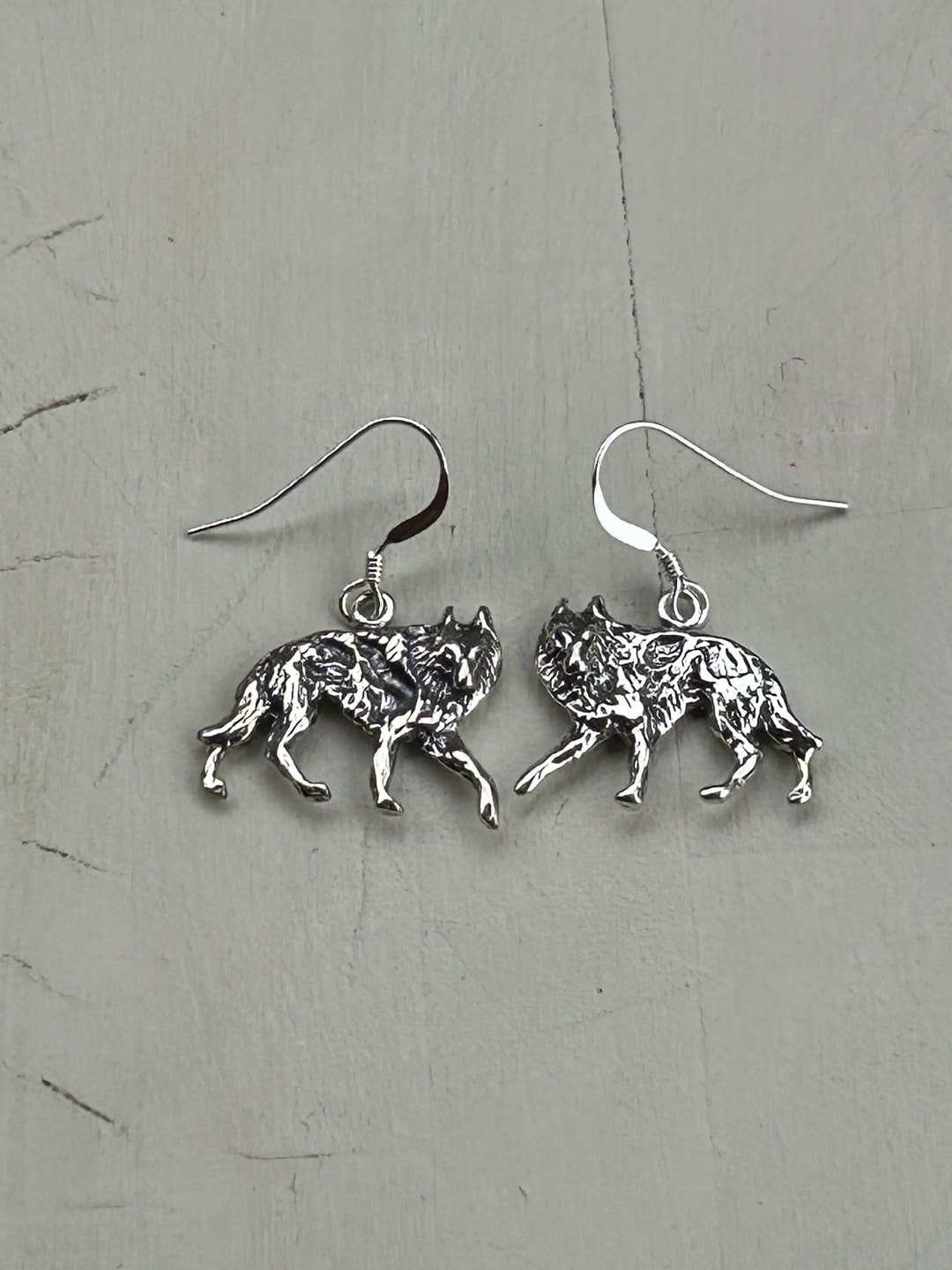 Sterling Silver Wolf Earrings Wolf Lover Birthday Gift Wolf Jewelry ...