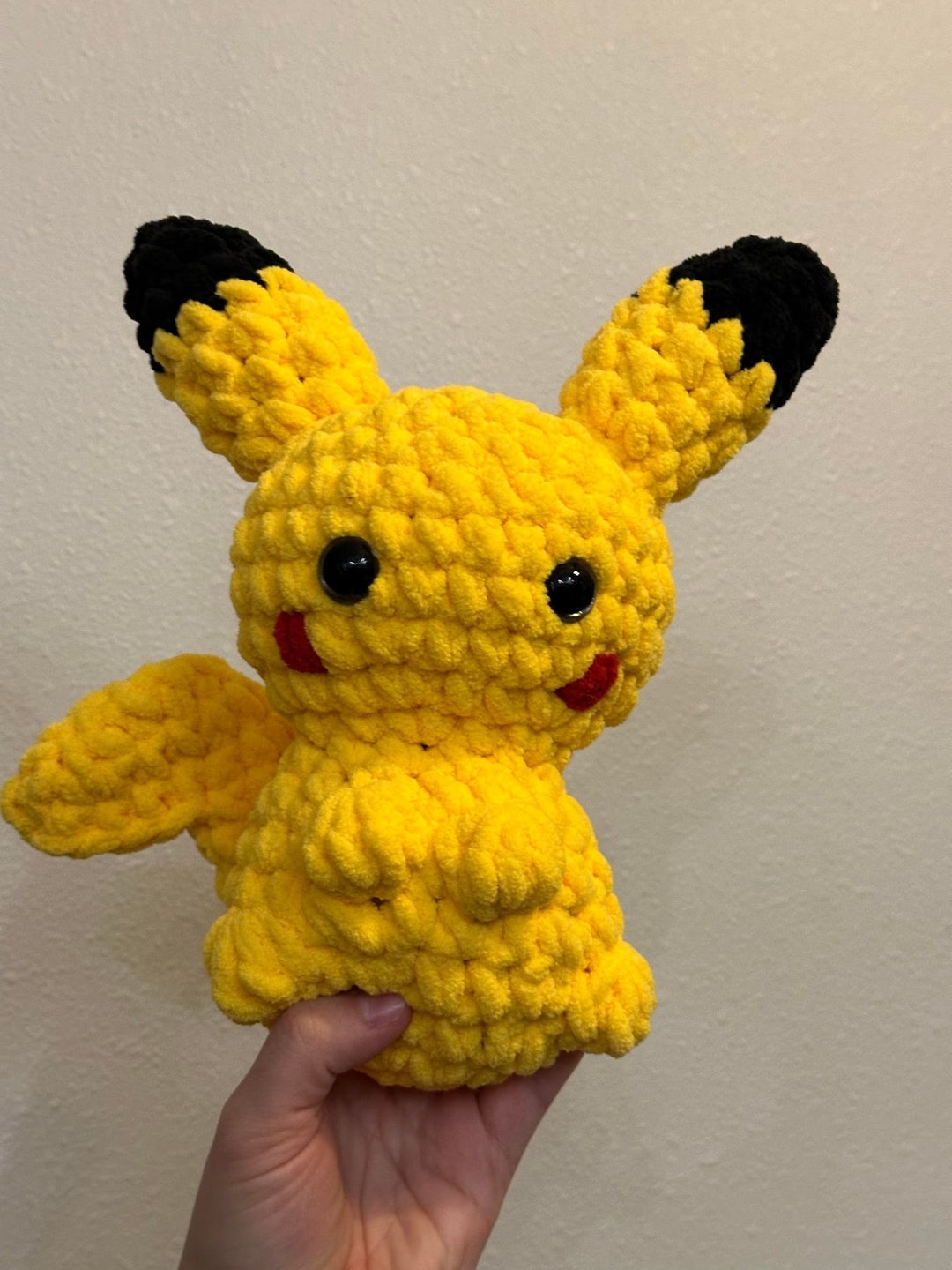 LOW SEW Pikachu Inspired Crochet Amigurumi Digital Pattern - Etsy