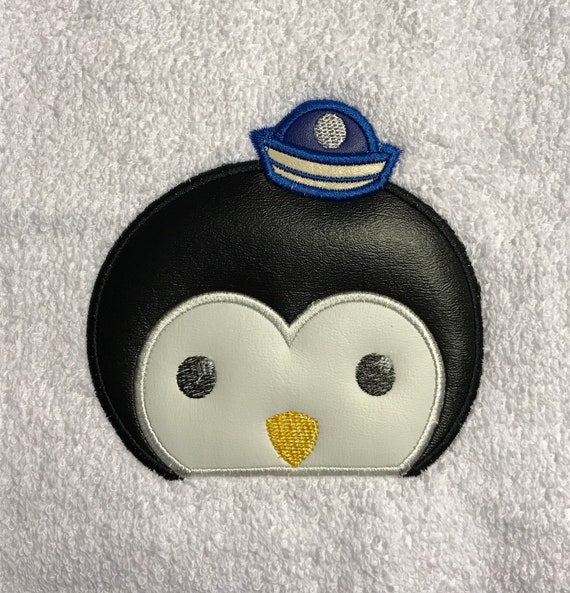 Ocean Medic Penguin 5x7 ITH Machine Embroidery Hooded Towel | Etsy
