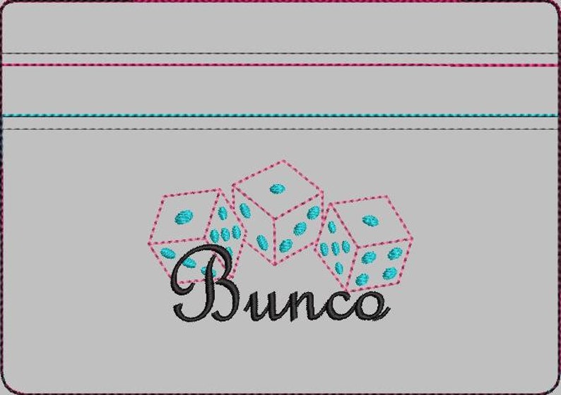 Bunco Dice Pouch 5x7 - ITH Machine Embroidery:fully Lined Zipper Pouch ...