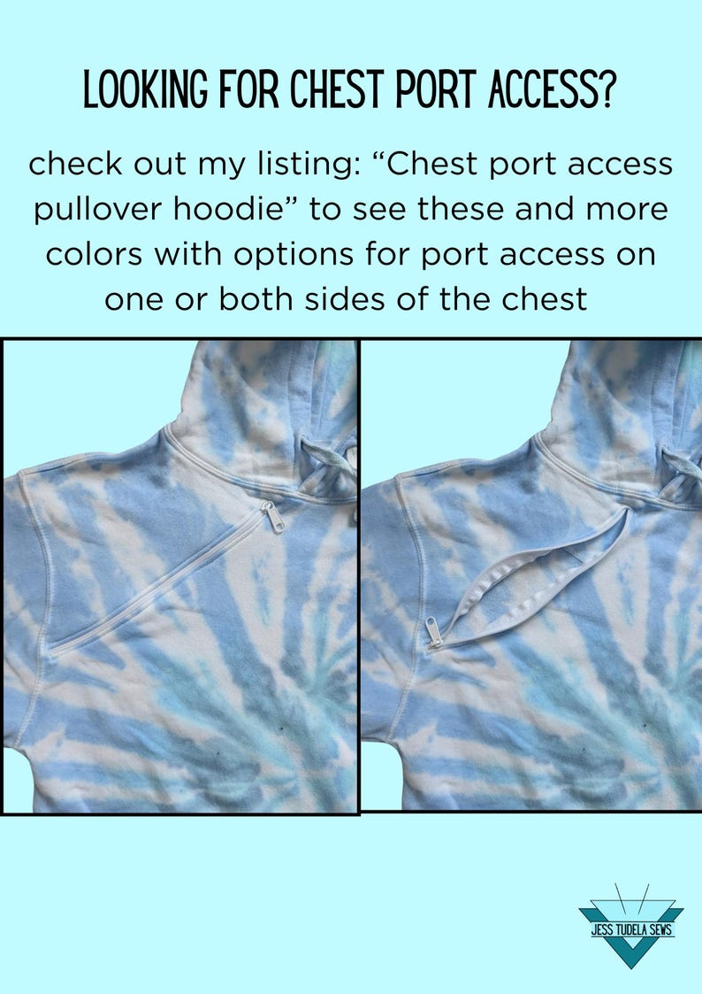 Tie Dye Adaptive Hoodies: Zippered Sleeve Access, Dialysis/chemo - Etsy