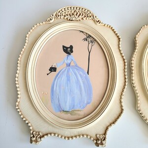 Set of 2 Large Vintage Hand Painted Pictures of Ladles With Waterings ...