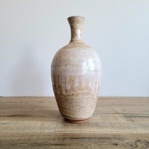 Handmade Large Ceramic Vase Earthy Color With Narrow Neck. Signed by ...