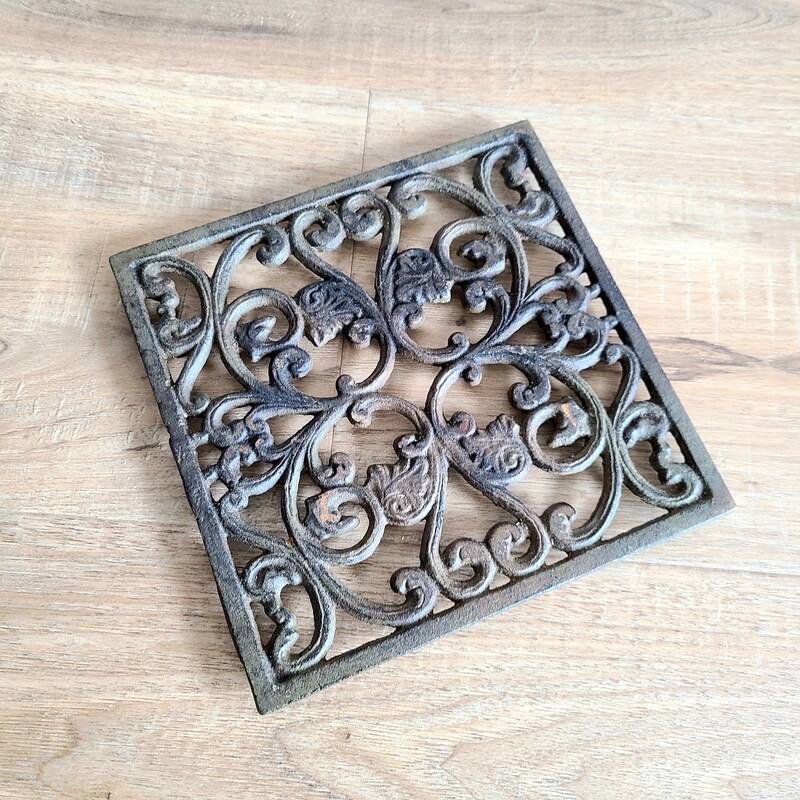 Cast Iron Trivet Vintage - Etsy
