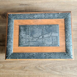 Vintage Large Varsovia Wooden Jewelry Box With Pewter Metal Details ...