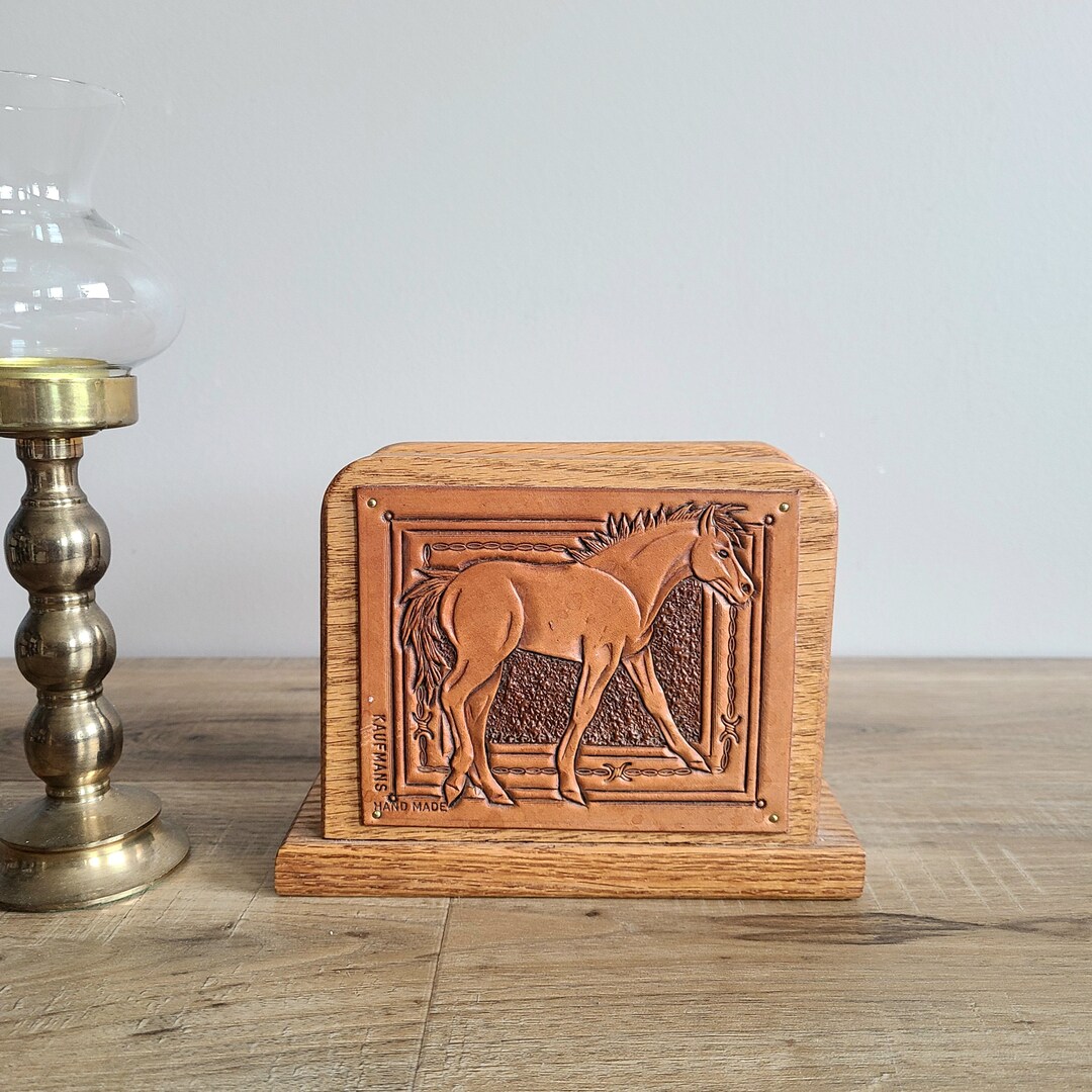 Kaufmans Hand Made Wooden Napkin, Letter Holder With Horse Theme ...