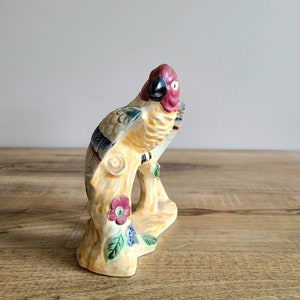 Vintage Ceramic Hand Painted Parrot on the Branch Planter Retro Home ...