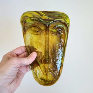 Art Glass Collectible Sculpture. Vintage Sky Dreamer Glass Face Mask by ...