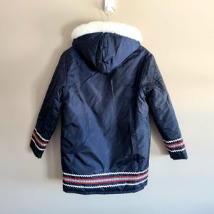 Vintage 1970s 1980s Kmart Dark Blue Winter Jacket With Hood and White ...