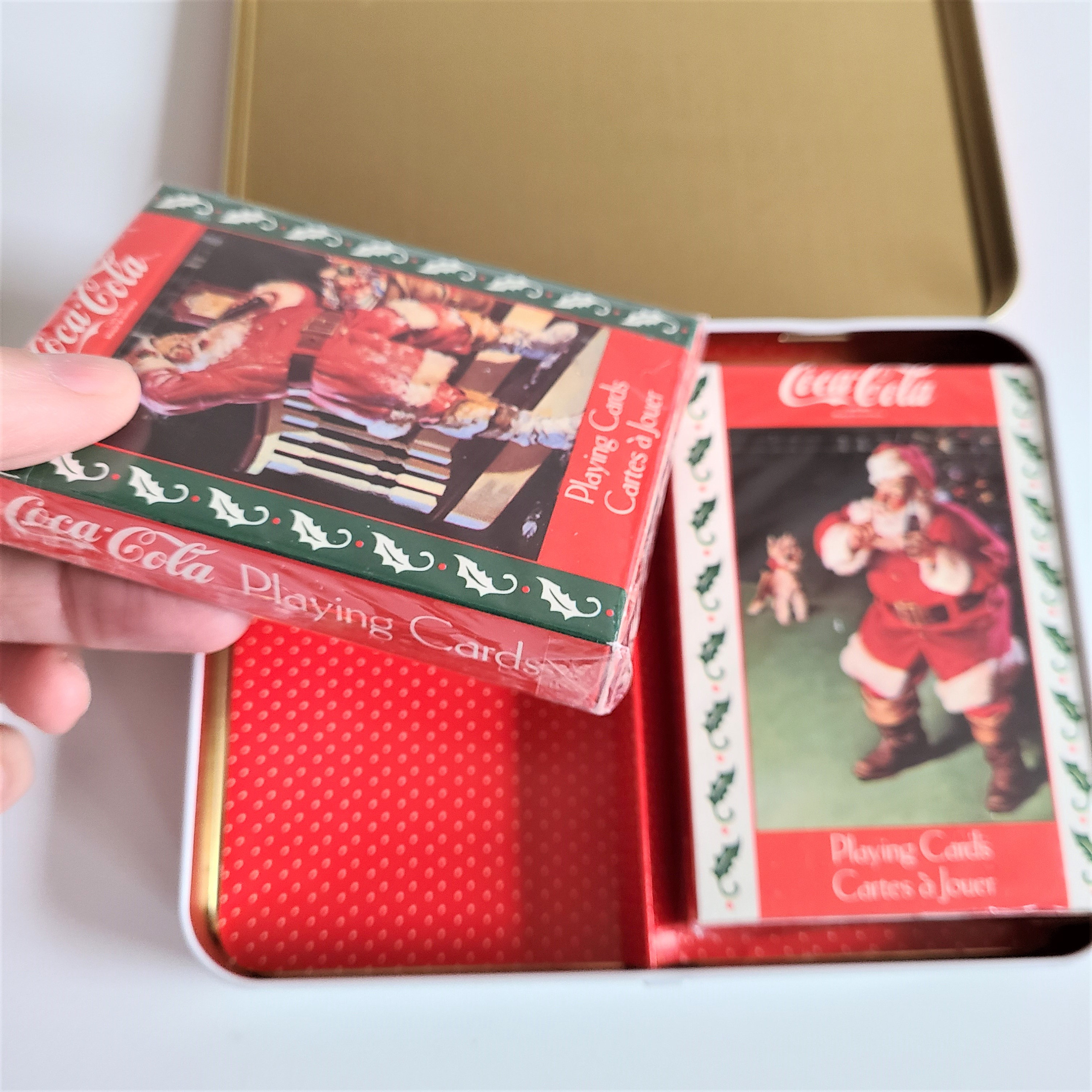 Coca-cola Nostalgia Sealed Playing Cards Double Deck Made Tin | Etsy