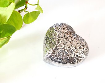 Silver Heart Box | Etsy