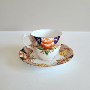 Vintage Fine Bone Bell China Made in England Cup and Saucer With Floral ...