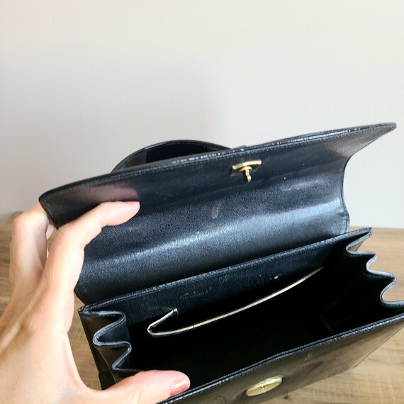 Vintage black patent leather Mastercraft bag. Evening… - Gem