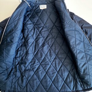 Vintage 1970s 1980s Kmart Dark Blue Winter Jacket With Hood and White ...
