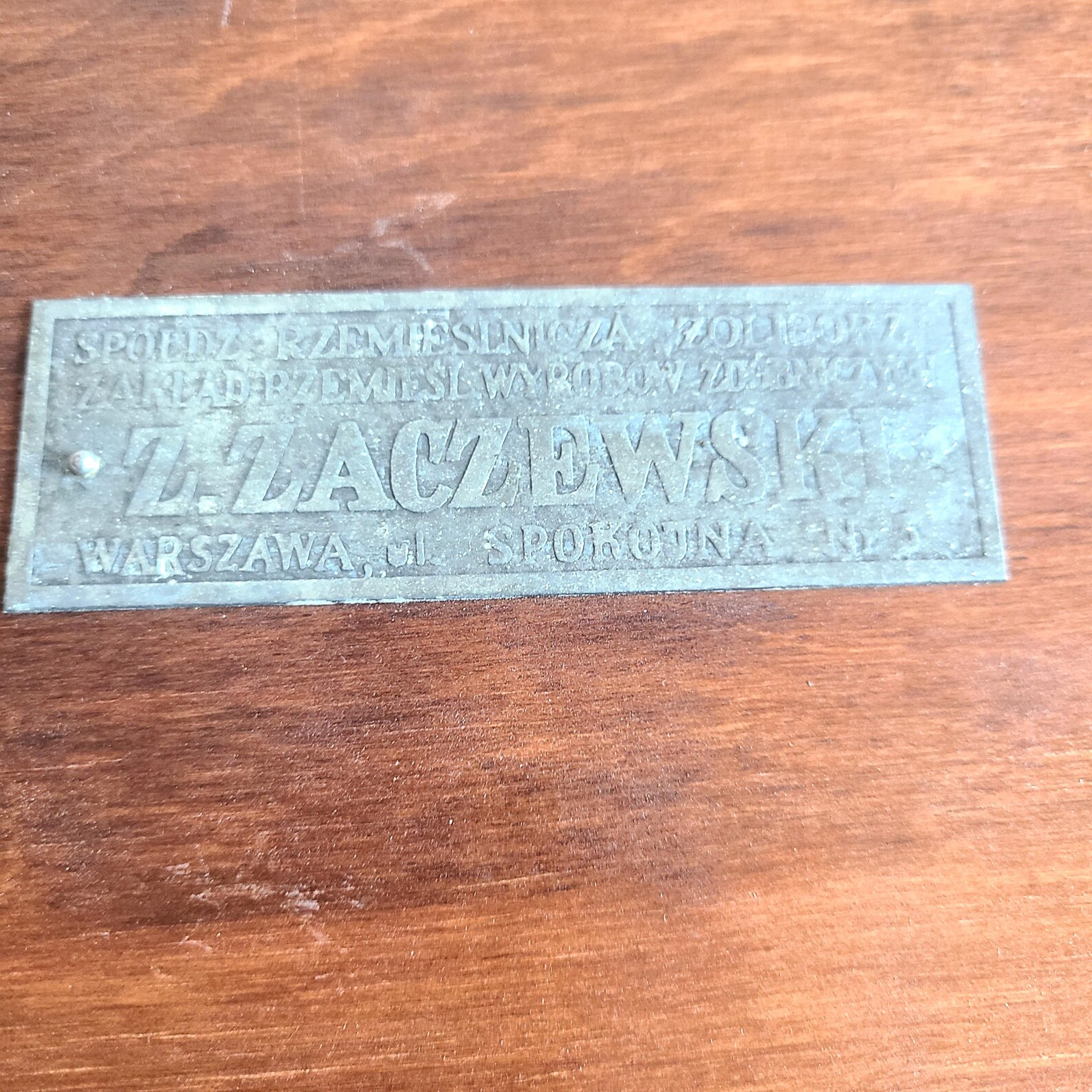 Vintage Large Varsovia Wooden Jewelry Box With Pewter Metal Details ...