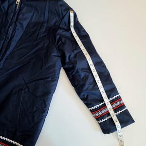 Vintage 1970s 1980s Kmart Dark Blue Winter Jacket With Hood and White ...